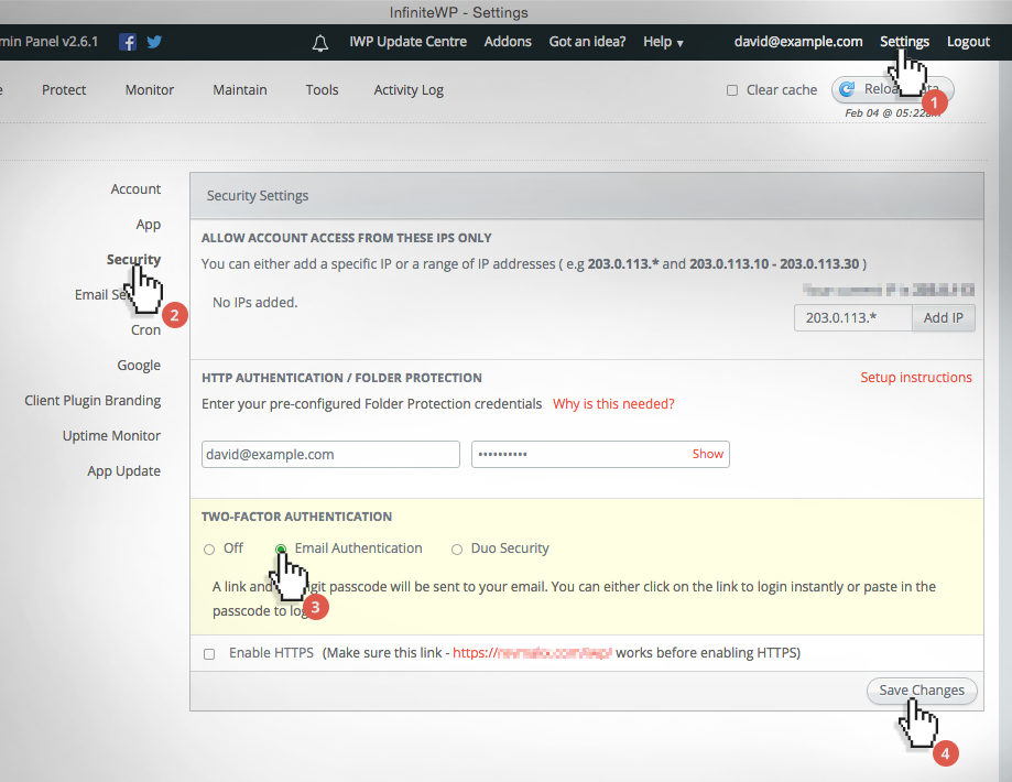 How to secure the admin panel? : InfiniteWP Support